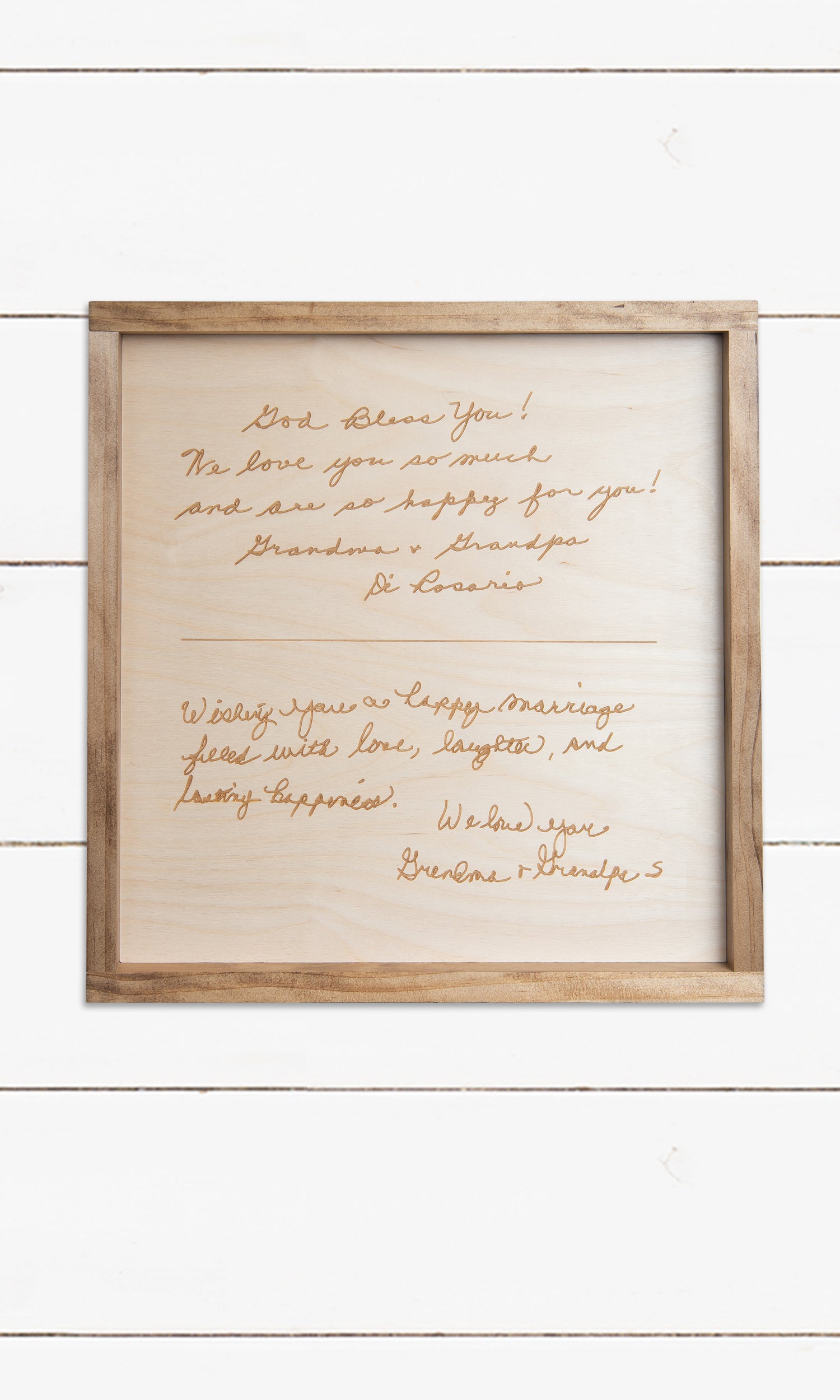 Laser Engraved Handwriting Sign – Tiny House Vintage and Art