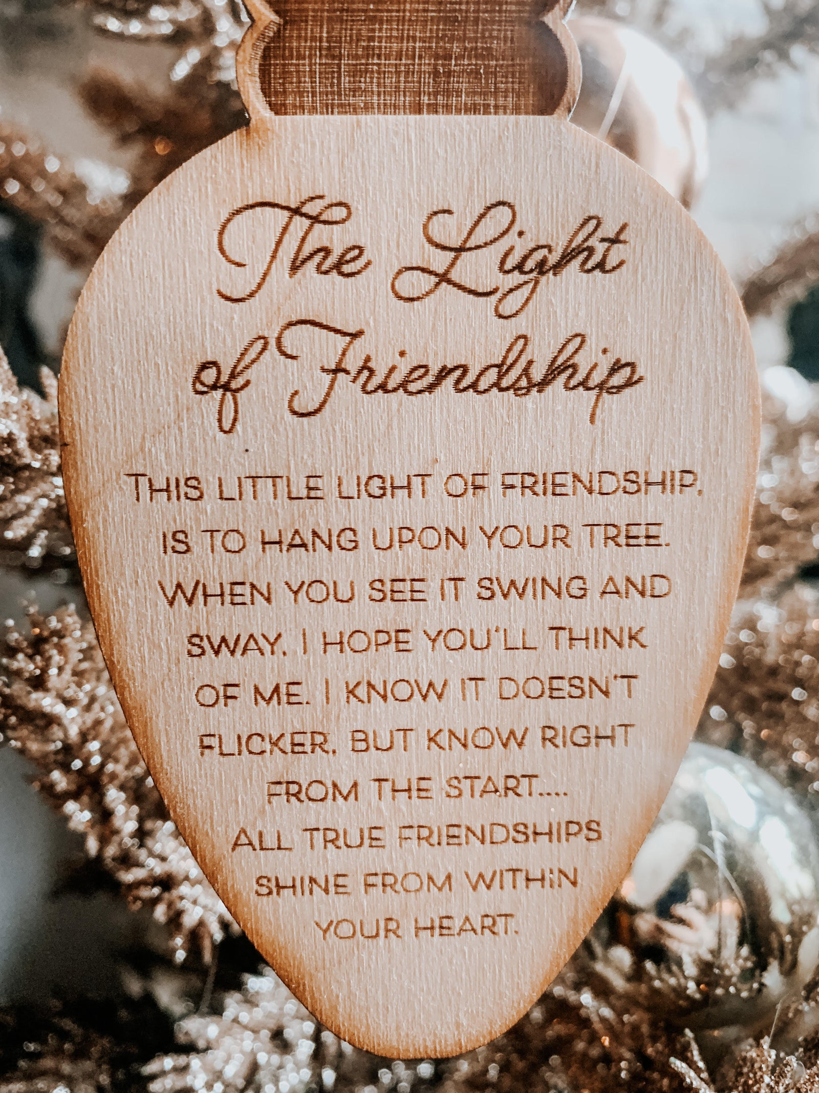 Light of Friendship Ornament Tiny House Vintage and Art